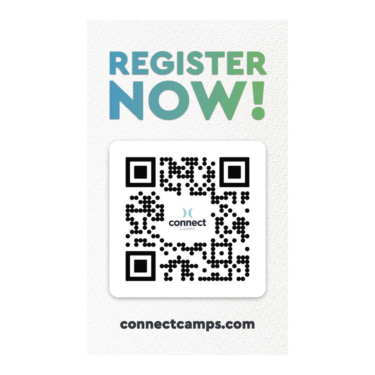 Day Camps Small Square QR Code Card - Connect Camps